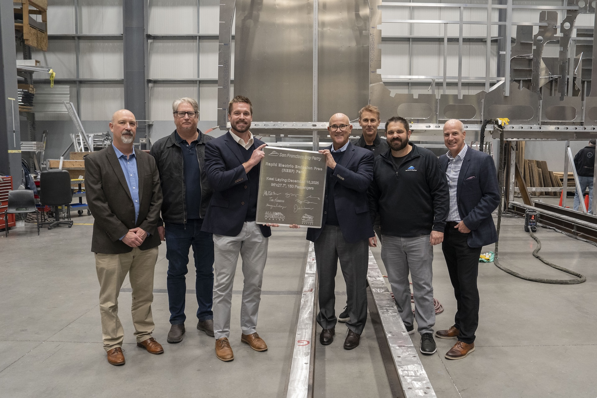 Sparks Fly as Work Begins on Nation’s First Battery-Electric Ferry ...